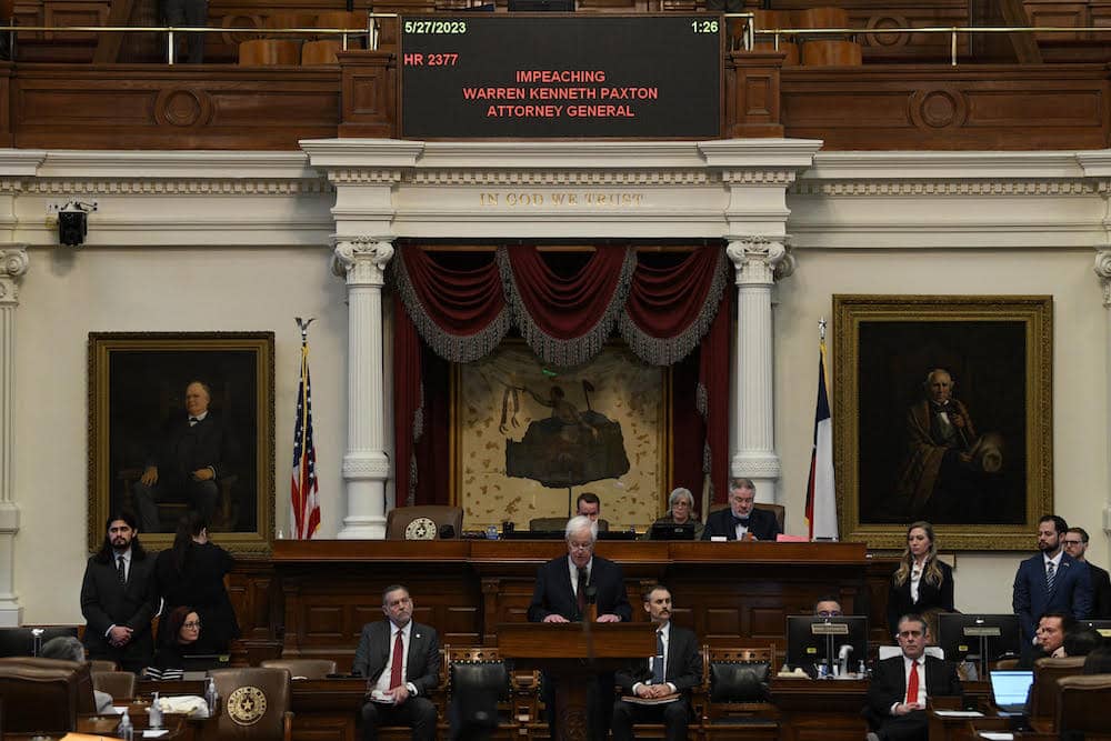 Attorney General Ken Paxton Impeached in Landslide 121-23 Vote: House ... Attorney General Ken Paxton Impeached in Landslide 121-23 Vote: House ...